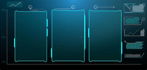 Futuristisches Vektor Hud Interface Screen Design Digitale Callouts
