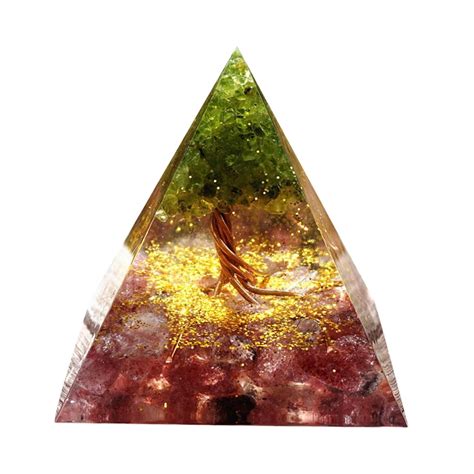 Niovtt Orgonite Pyramid Tree Of Life Heal Chakra Crystal Stone Energy
