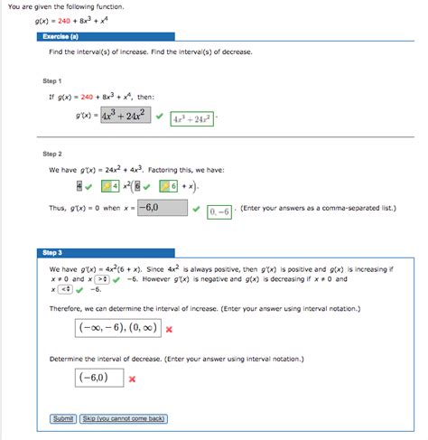 solved you are given the following function g x 240 8x3