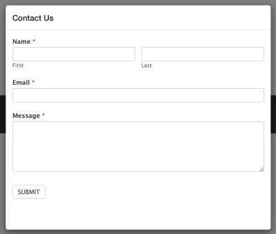 Simple Bootstrap Modal Contact Forms And Views Formidable Forms