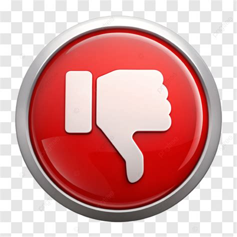Red Dislike Button Button Dislike Hand Png Transparent Image And