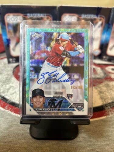 JJ BLEDAY 2023 TOPPS CHROME ROOKIE AUTOGRAPH AQUA RC AUTO 113 199 Miami