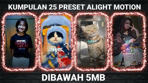 Kumpulan Preset Base Alight Motion Terbaru Dibawah Mb Youtube