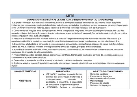 Bncc De Arte Ensino Fundamental Pdf Image To U