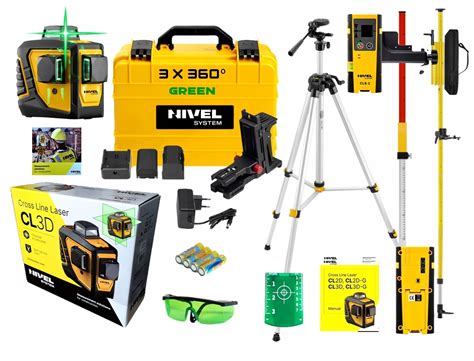 NIVEL SYSTEM CL3D G LASER KRZYŻOWY GREEN FULL SET CL3D G LASER ŁATA