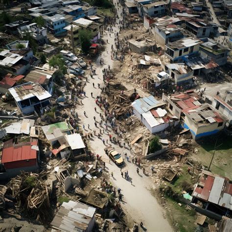 Vista De Las Casas Dañadas Causadas Por Las Inundaciones Y Las Fuertes