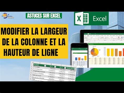 Astuces Rapide Excel Modifier La Largeur De La Colonne Et La