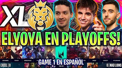 ELYOYA ABRE LOS PLAYOFFS DE LA LEC XL Vs MAD Game 1 RESUMEN LEC
