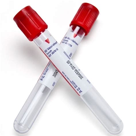 TUBO VACUO COLETA SANGUE VERMELHO SECO 10 ML C 100 BD