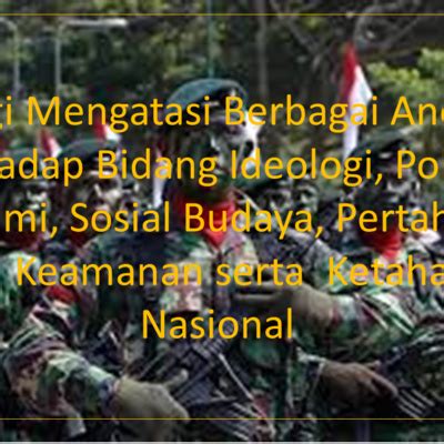 Strategi Mengatasi Berbagai Ancaman Terhadap Bidang Ideologi Politik