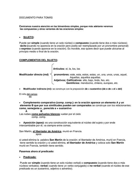 SOLUTION An Lisis Sint Ctico De Oraciones Simples I Studypool