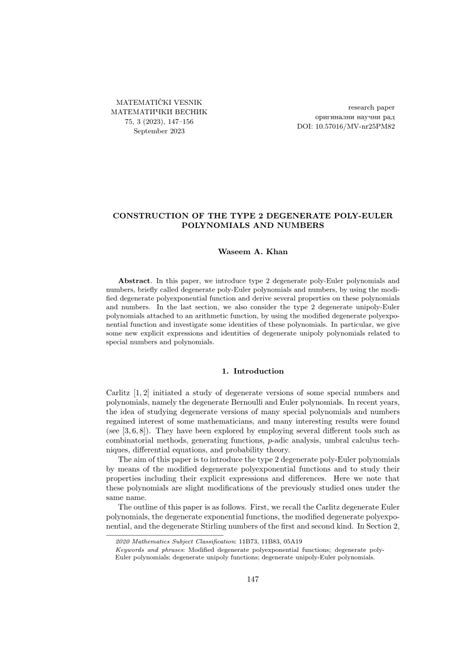 pdf construction of the type 2 degenerate poly euler polynomials and numbers
