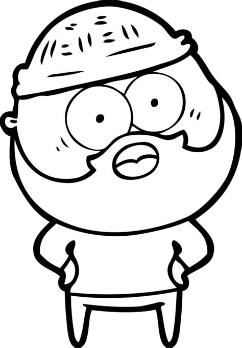 Homem Barbudo De Desenho Animado 12385039 Vetor No Vecteezy