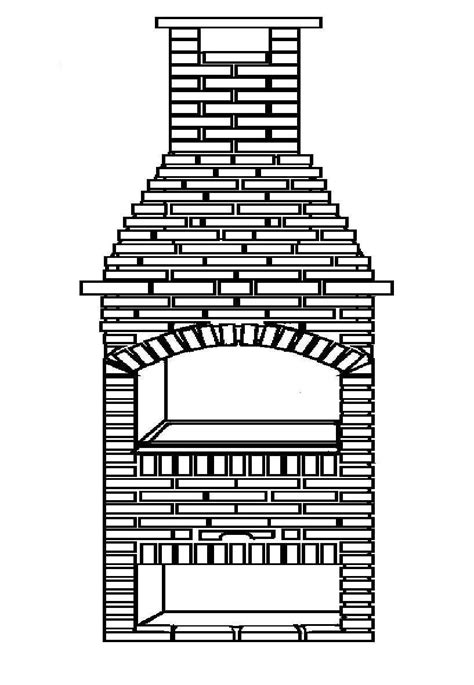 Desenho De Churrasqueira De Tijolos Para Colorir Tudodesenhos