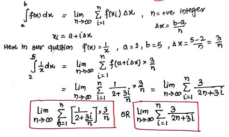 [solved] express the area under the graph of the function f x 1 x on the course hero