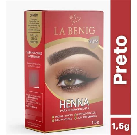 Henna Sobrancelha Profissional La Benig Preto G Parcelamento Sem Juros