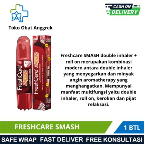 FRESH CARE SMASH DOUBLE INHALER ROLL ON MELEGAKAN HIDUNG