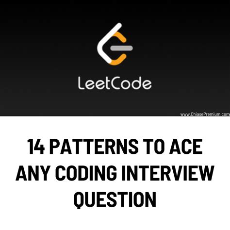 the text 14 patterns to ace any coding interview question
