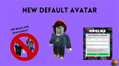 New Default Avatar RIP Bacon And Acorn Hairs Roblox YouTube