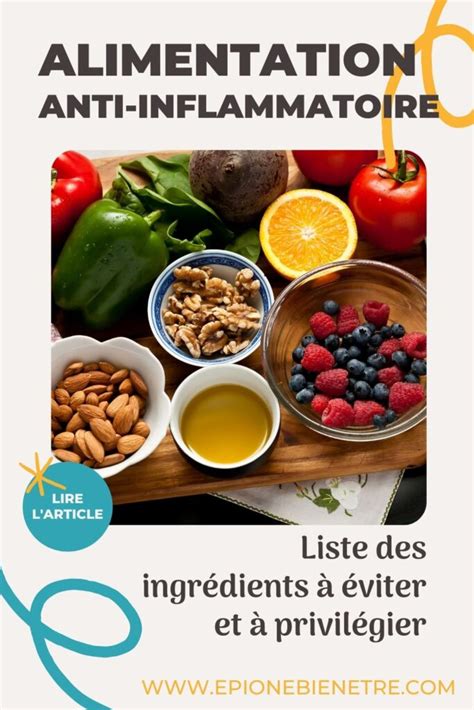 Alimentation anti inflammatoire LA liste des aliments à éviter et à