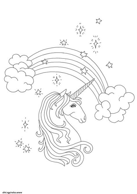 Remarquable Coloriage Arc En Ciel Licorne Pics Idee De Coloriage