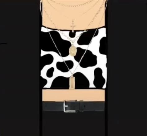 Roblox Cute Cow Print Crop Top T Shirt Em Foto De Roupas Fotos