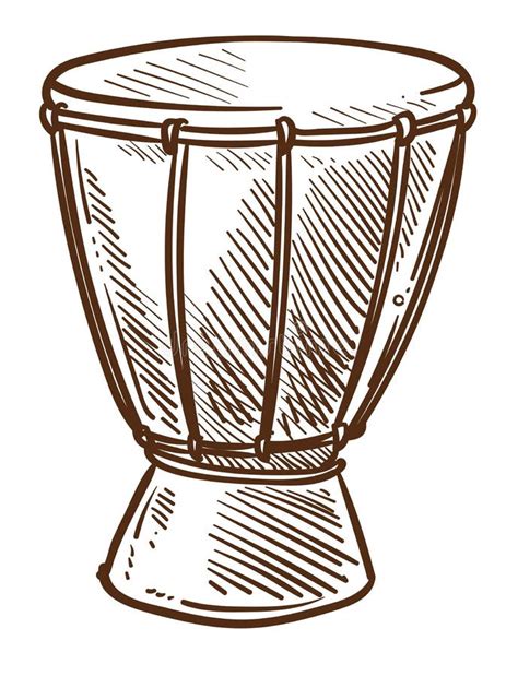 Tambor africano alegre ilustración del vector Ilustración de africano