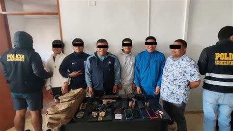La Libertad Intervienen a seis sujetos en posesión de armas de fuego y
