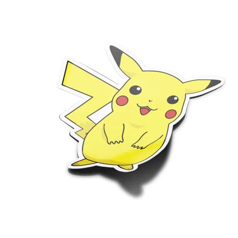 PACK X5 AUTOCOLLANTS STICKER PIKACHU POKEMON ANIME VINYLE Dessin Jeu