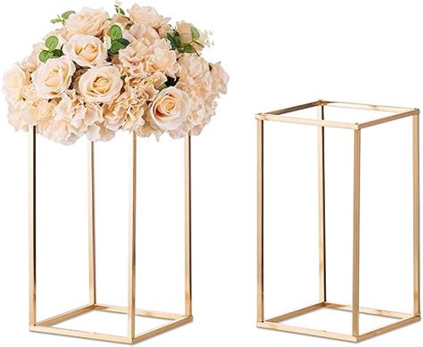 Sziqiqi Pcs Gold Vases For Wedding Centerpieces Column Geometric