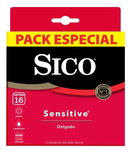 Sico Sensitive Condones De Hule Látex Natural Con 16 Piezas MercadoLibre
