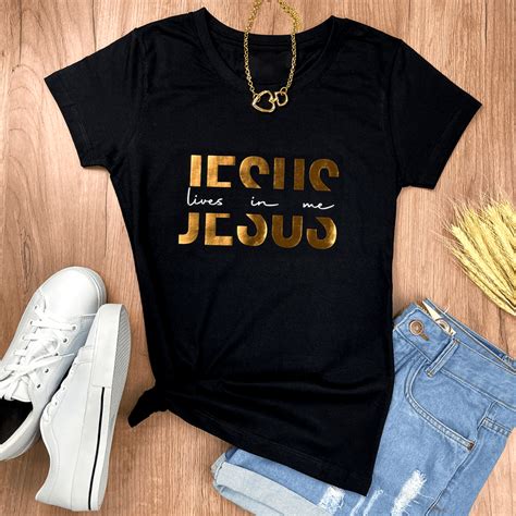 Camiseta Camisa Jesus Cristo Moda Evangélica Feminina Gospel 100