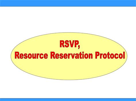 PPT RSVP Resource Reservation Protocol PowerPoint Presentation Free
