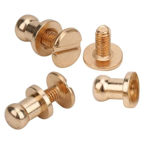 Tbest Rivet à clou 20 ensembles vis clou Rivet cuivre tête ronde goujon