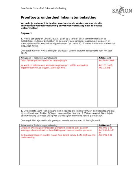 Proef Oefen Tentamen 2017 Vragen En Antwoorden Proeftoets Onderdeel