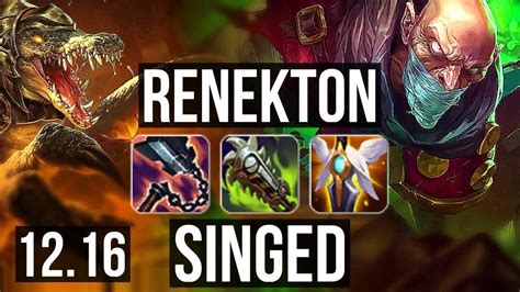 Renekton Vs Singed Top M Mastery Legendary Games