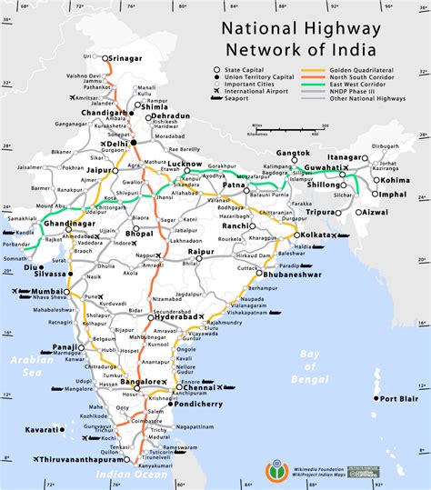Road Map Of India Indian Road Network Map WhatsAnswer India Map