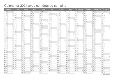 Calendrier 2024 Avec NuméRo De Semaine Excel Maria Scarlet