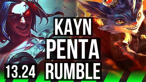 KAYN Vs RUMBLE JNG Penta Legendary 600 Games 16 4 9 EUW