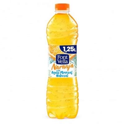 Pack 6 Uds Font Vella Agua Mineral Con Zumo De Naranja 1 25 L