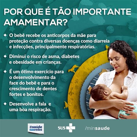 O aleitamento materno traz benefícios para a saúde da mulher e do bebê