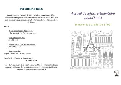 Calaméo Planning des activités Paul Eluard août 2023