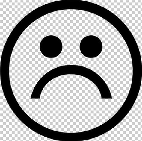 Smiley Sadness Emoticon Face PNG Clipart Area Black And White