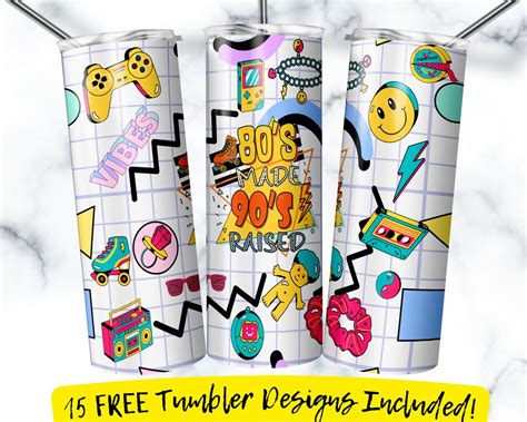 80s Made 90s Raised Nostalgia Tumbler Designs 20oz Skinny Etsy