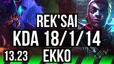 Rek Sai Vs Ekko Jng Winrate Legendary Kr Master