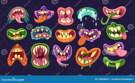 Monstrous Cartoon Characters Of Bacteria Germs And Viruses