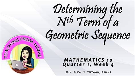 math 10 determining the nth term of a geometric sequence taglish youtube