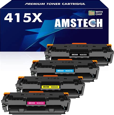 4 Pack 415X 415A M479fdw Toner Mit Chip Kompatibel für HP 415X 415A