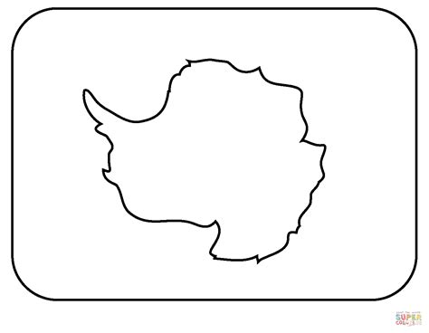 Antarctica Coloring Pages Flag Map Maps Continents North Outline