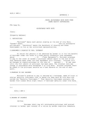 Fillable Online MODEL ADJUSTABLE RATE NOTE FORM Fax Email Print PdfFiller